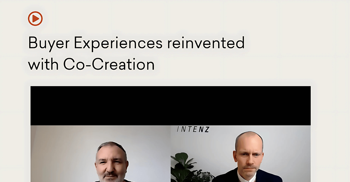 Buyer Experiences reinvented with Co-Creation - intenz